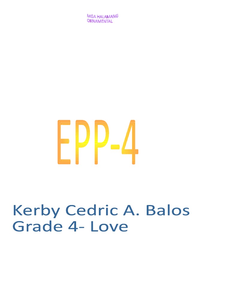 Halamang Bulaklakin | PDF