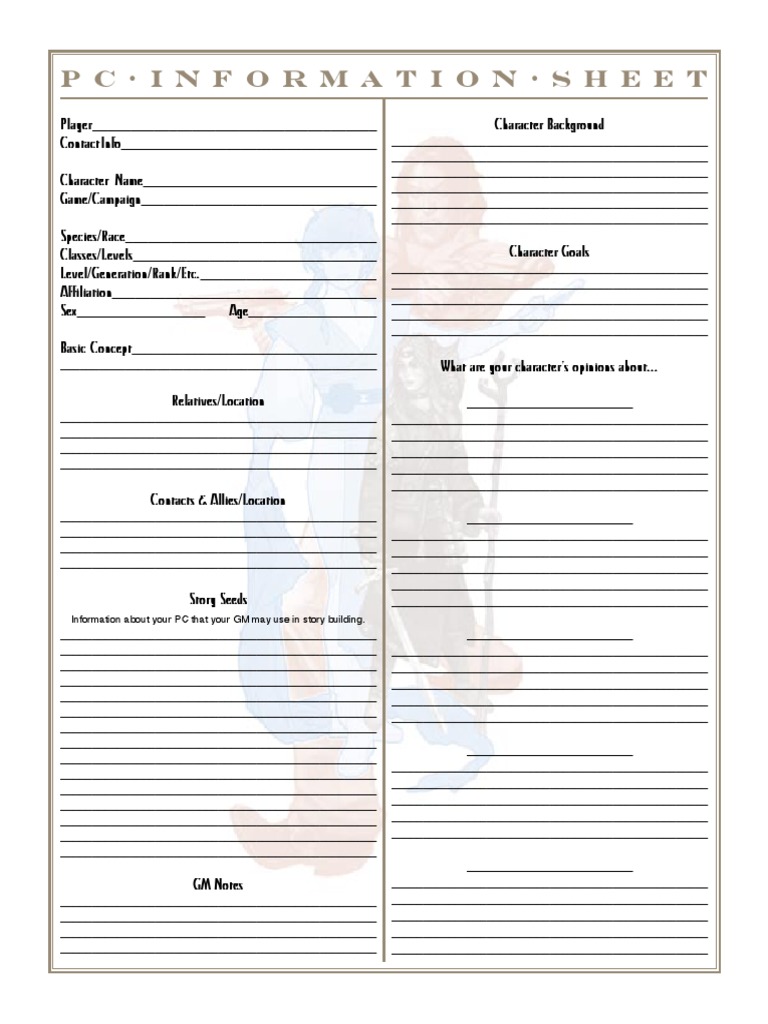 PC Info Sheet | PDF | Leisure