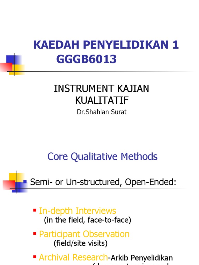 8 - Instrumen Kajian Kualitatif | PDF