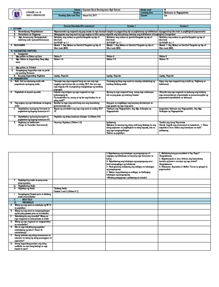 DLL (ESP 10, Unit 1, Module 1, Week 1)