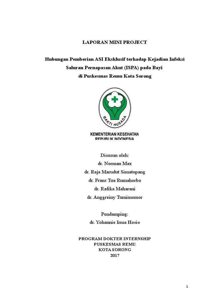 Mini Project Puskesmas ISPA Word | PDF | Kesehatan Holistik