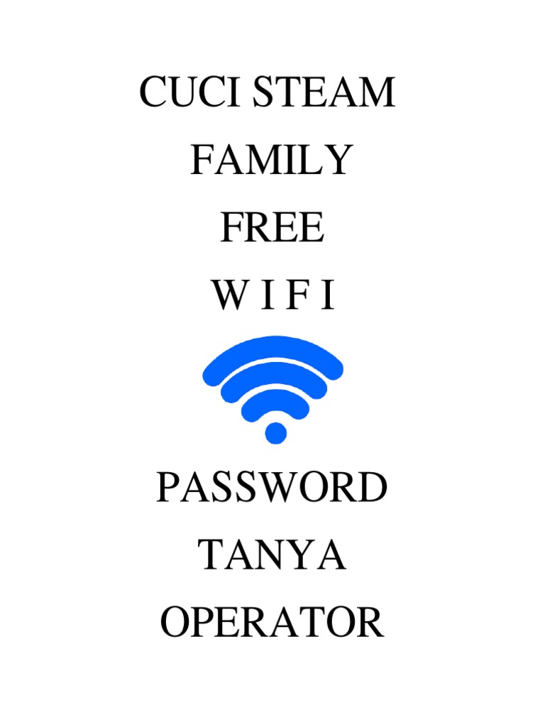 Cuci Steam Family Free Wifi | PDF