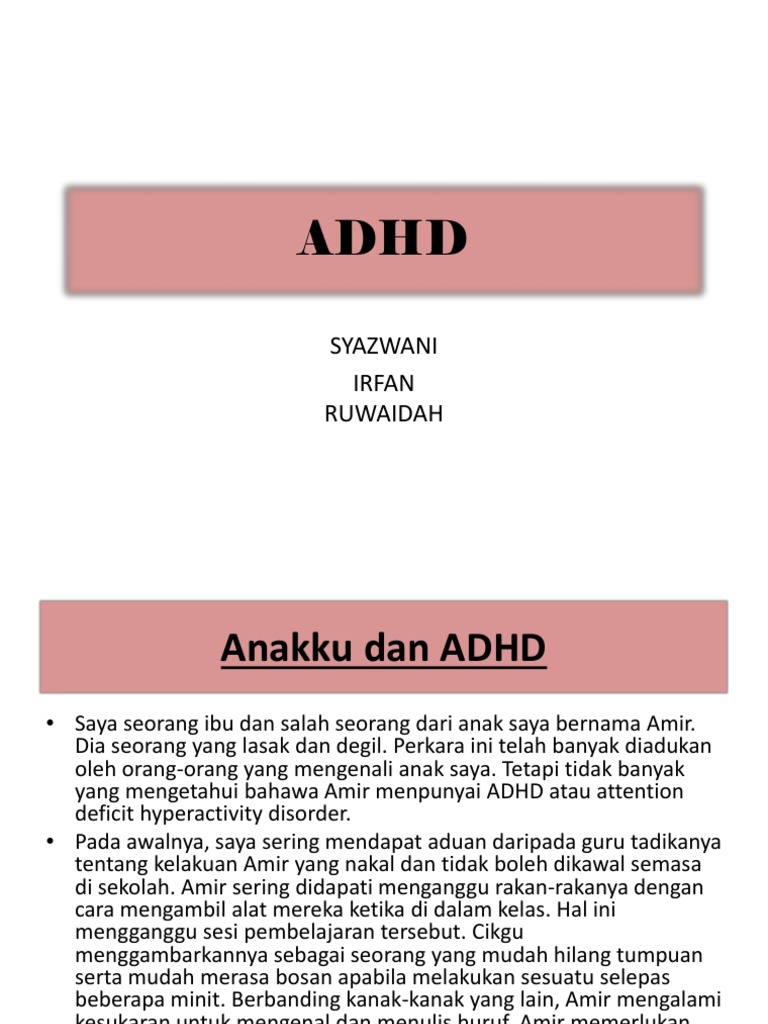 Adhd Slide | PDF