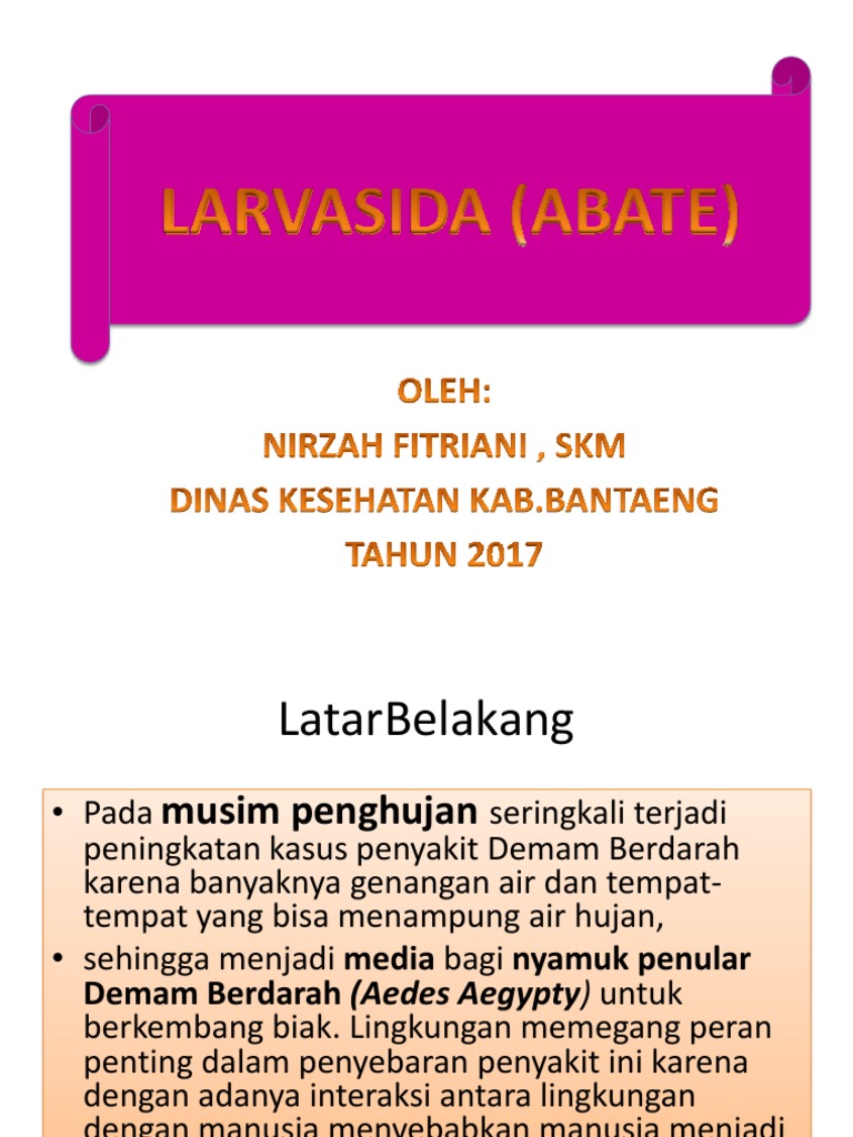 Larvasida (ABATE) | PDF