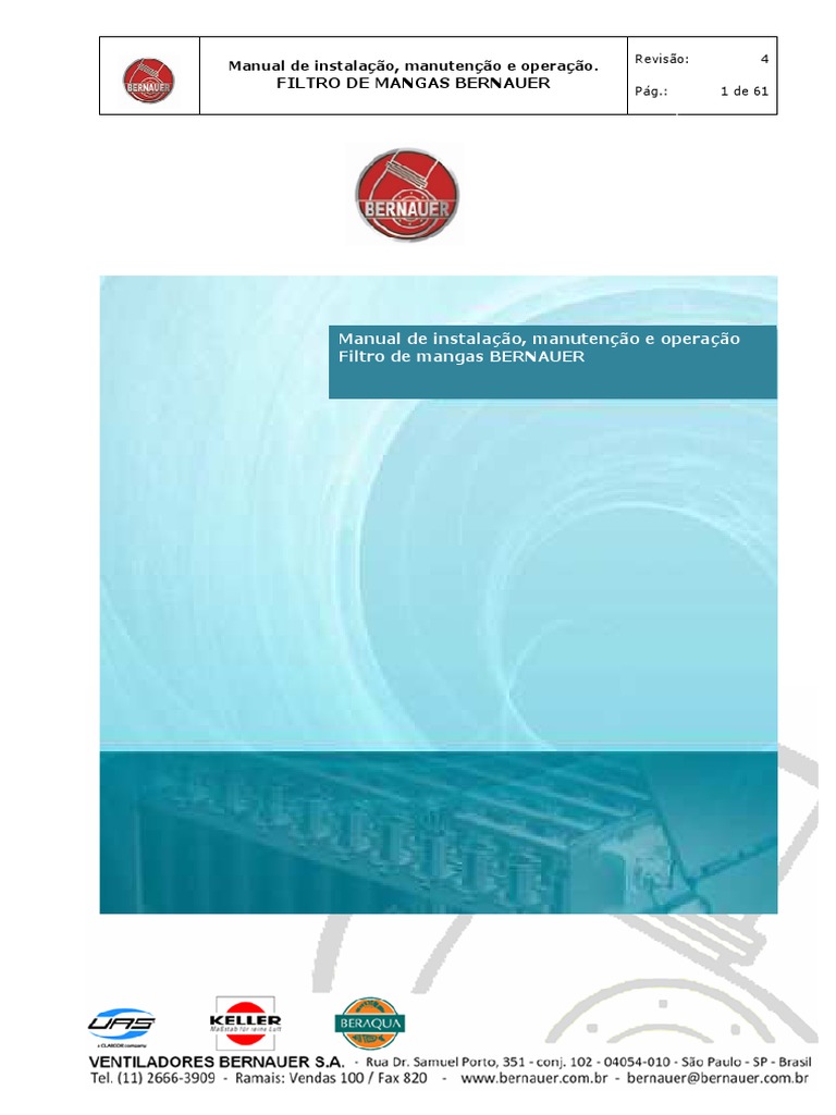 Microsoft Word - Manual de Instalacao Manutencao e Operacao Filtro de ... Microsoft Word - Manual de Instalacao Manutencao e Operacao Filtro de ...