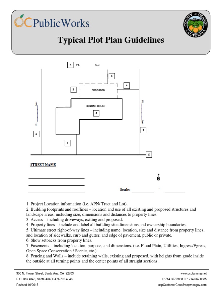 Typical Plot Plan Guidelines | PDF