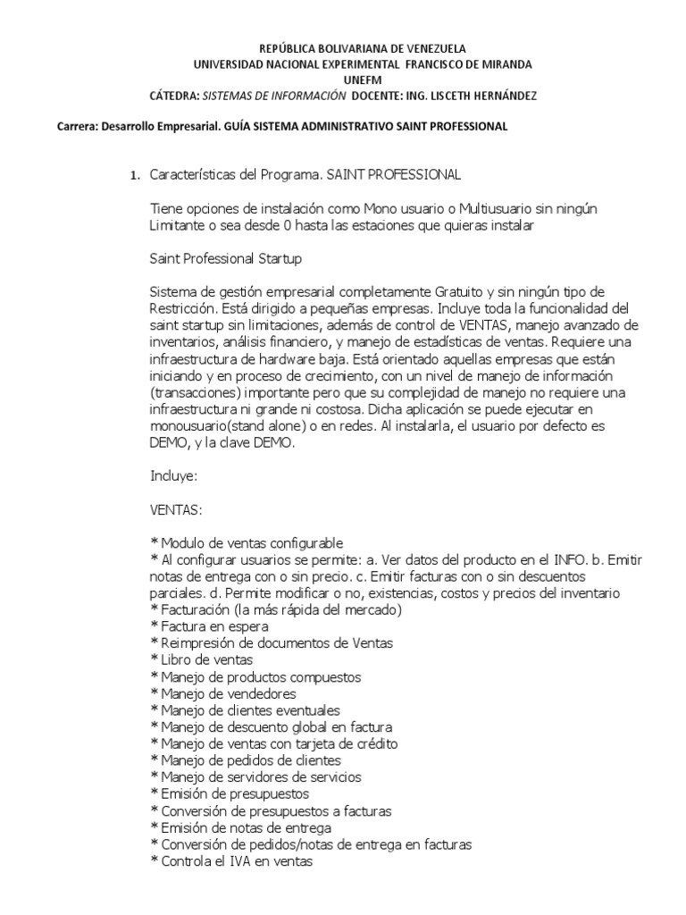 Guía del Sistema SAINT en Venezuela | PDF | Bancos | Cheque