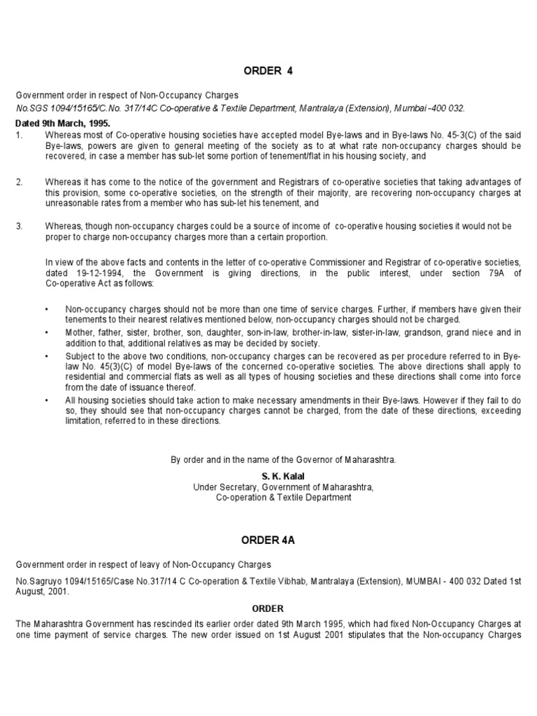 21 Non Occupancy Charges | PDF | Government Finances | Justice