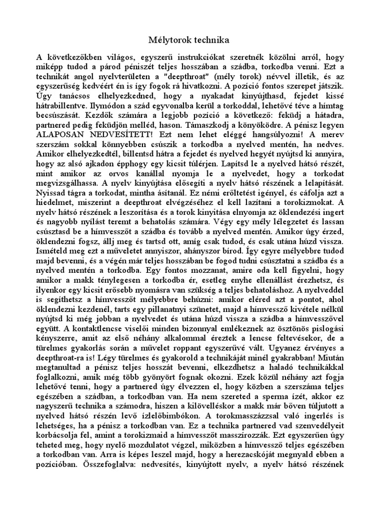 Mélytorok Technika PDF | PDF