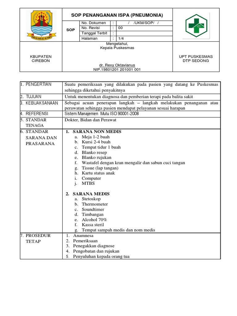 Sop Penanganan Ispa | PDF | Pengembangan Diri | Kesehatan Holistik