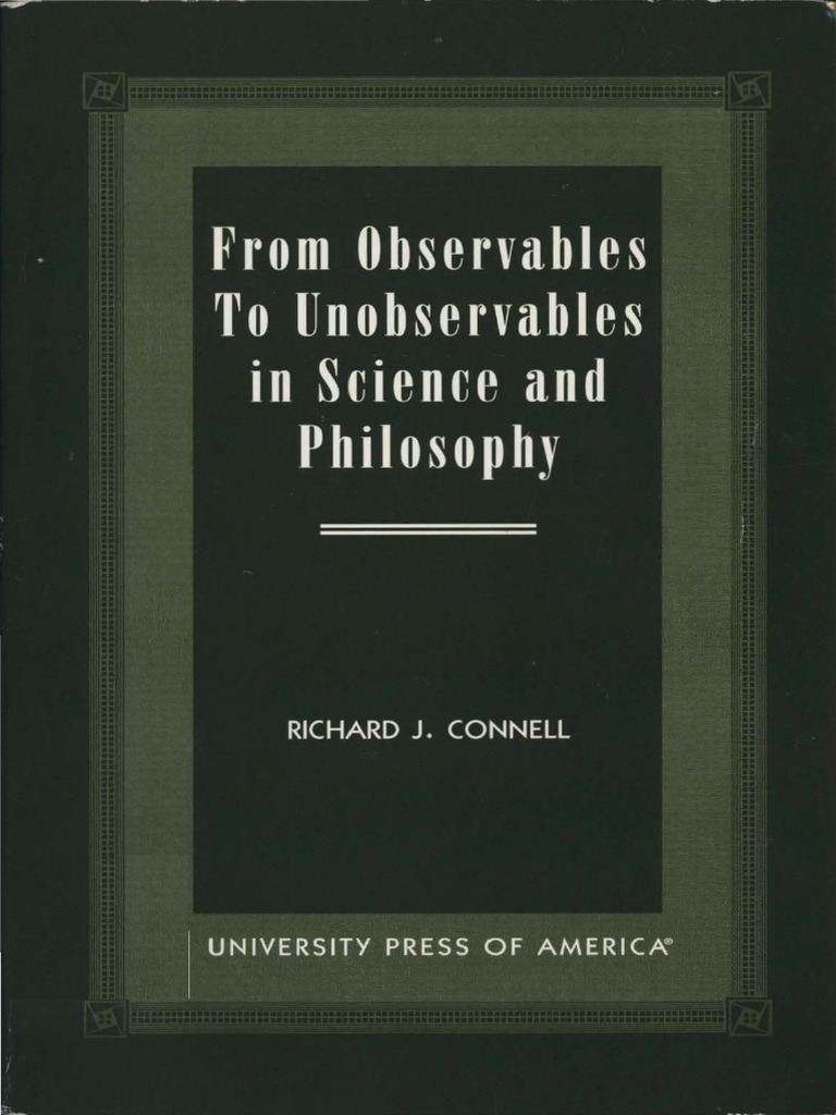 Connell-From Observables To Unobservables PDF | PDF | Empiricism | Causality