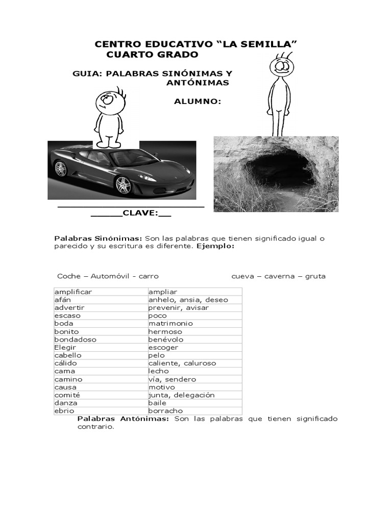 GUIA Sininimo y Antonimo 19junio | PDF | Religión y creencia