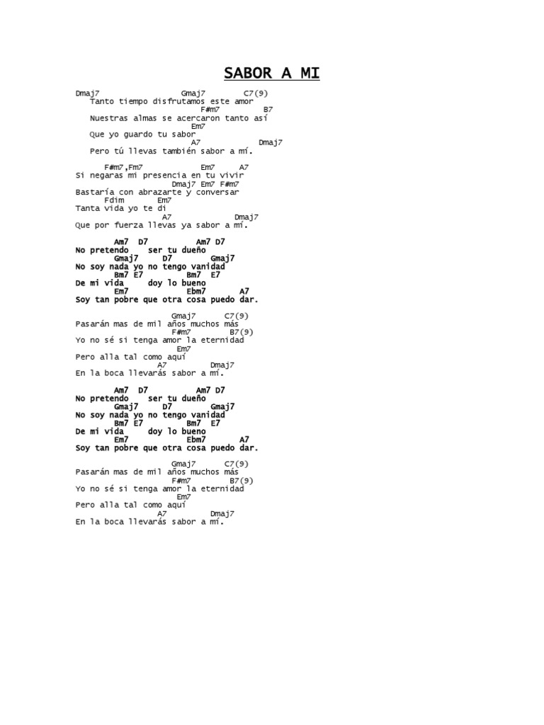 Sabor A Mi | PDF
