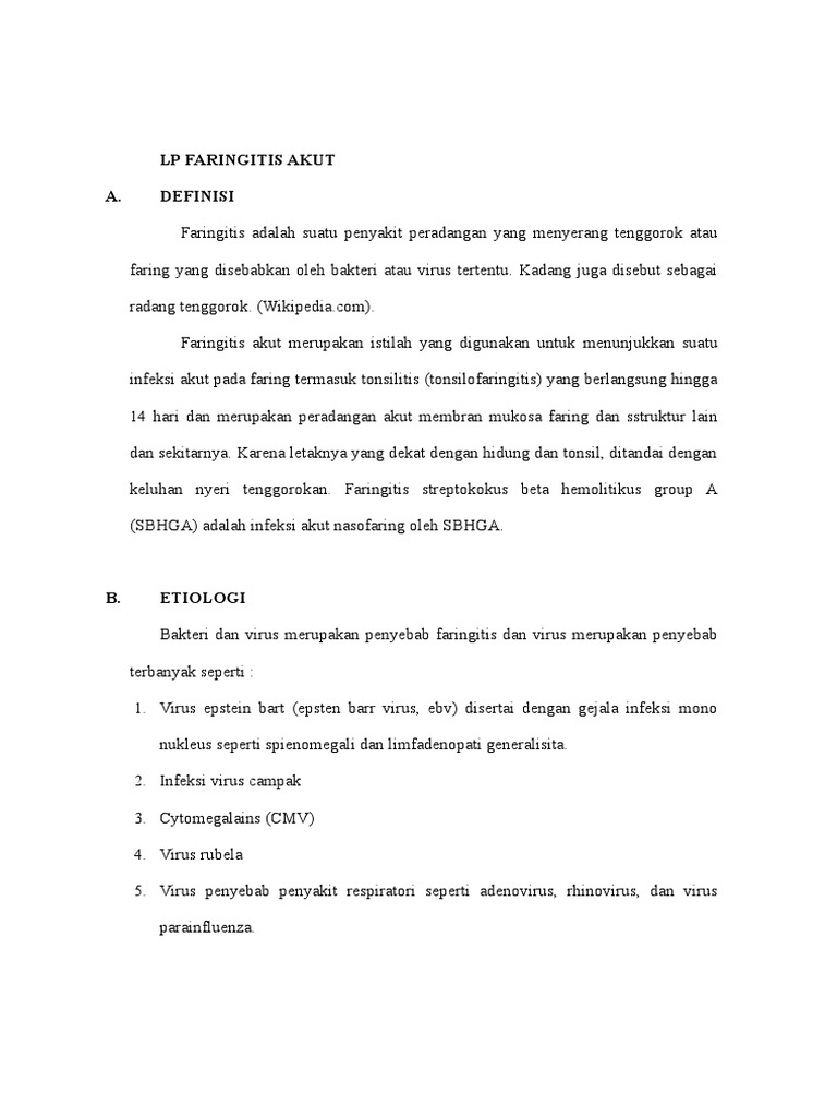 LP Faringitis Akut | PDF