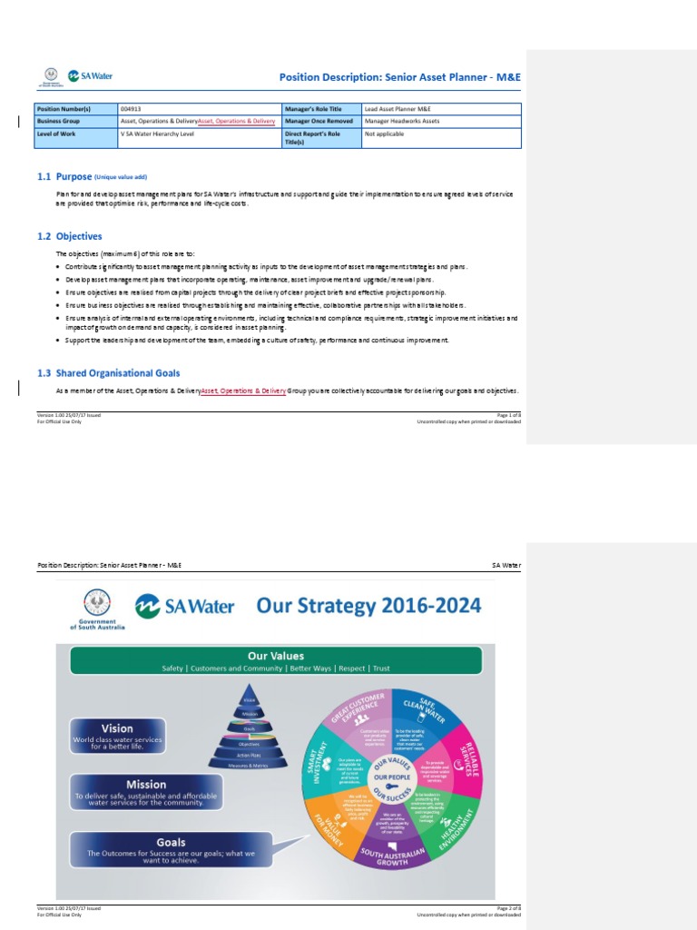 Senior Asset Planner - M&E (HDWKS) | PDF | Investment Management ...