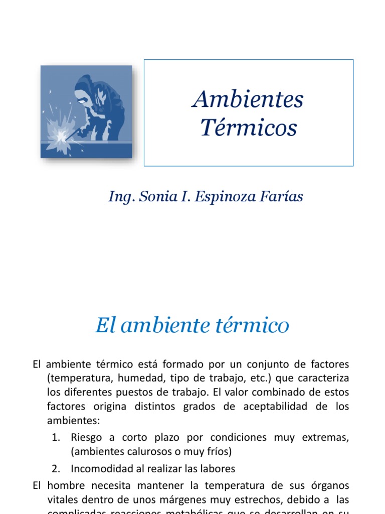 Riesgos del Ambiente Térmico Laboral | PDF | Temperatura | Evaporación