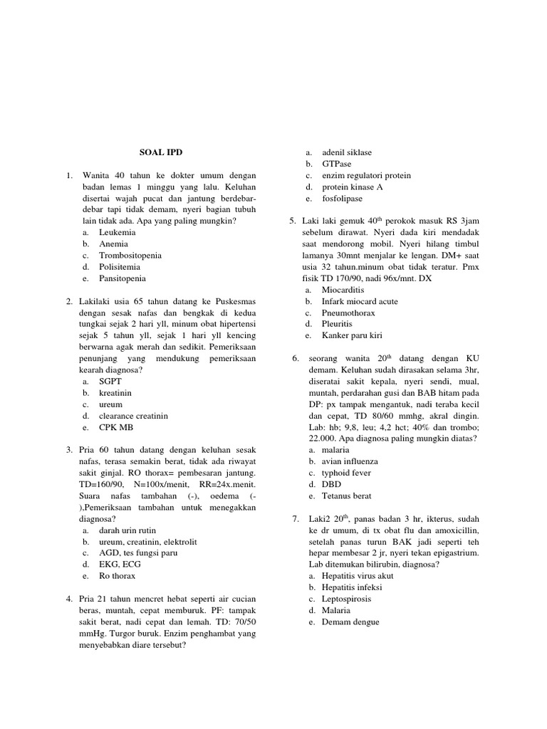 Soal Ipd | PDF