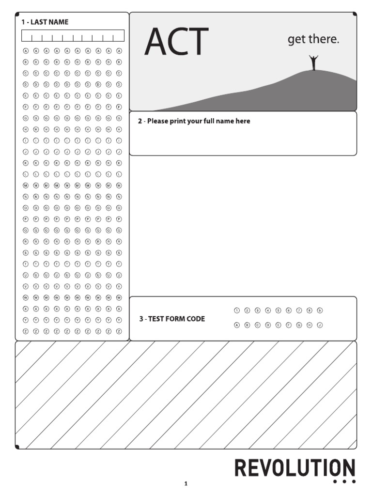ACT Practice Essay Answer Sheet | PDF
