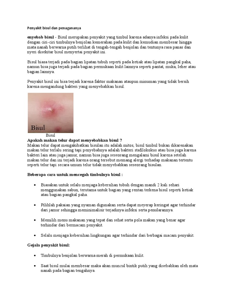 Penyakit Bisul Dan Penagananya | PDF