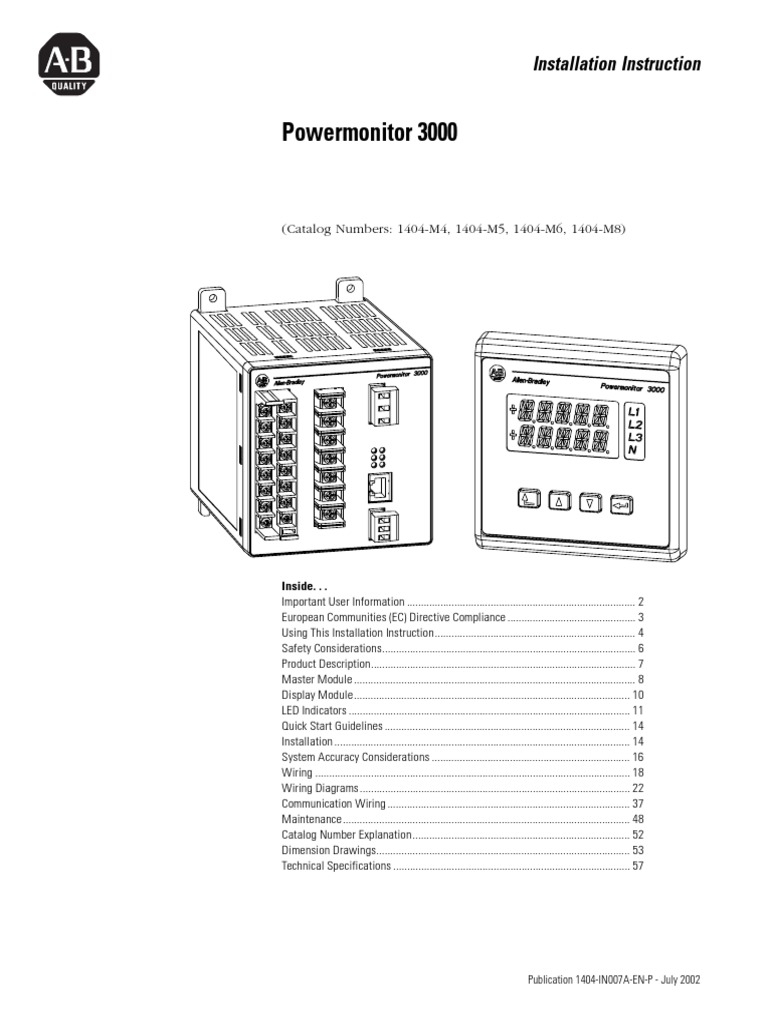 Powermonitor 3000: Installation Instruction | PDF | Electromagnetic ...
