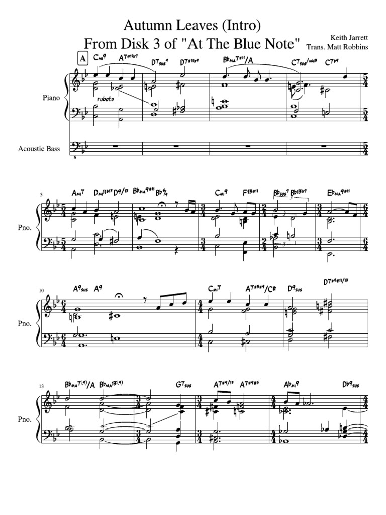 Autumn Leaves Intro | PDF