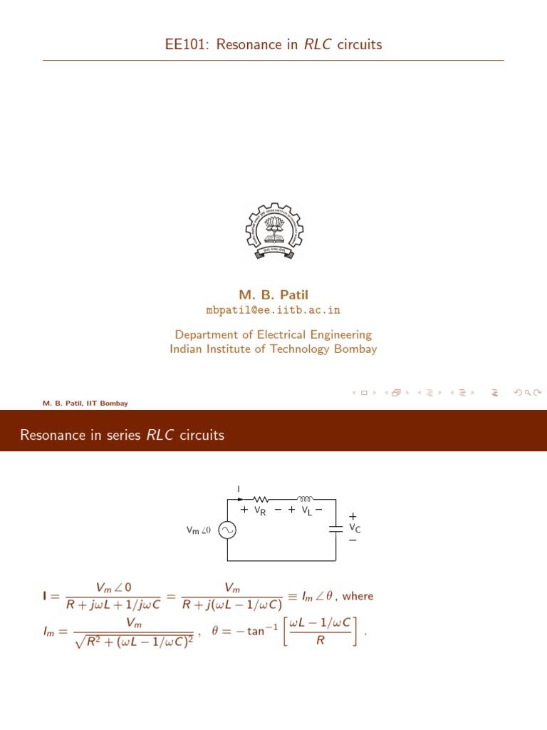 Slidewise Theory of Resonance in AC Circuits635441862052441067 | PDF | Electrical Impedance ...