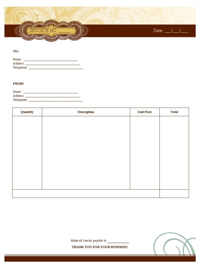 Artist Invoice Template | PDF