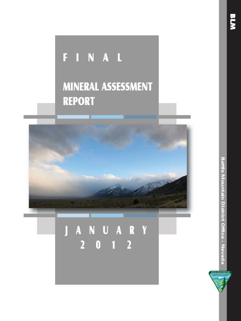 Mineral Assessment Report January 2012 - Final | PDF | Mining | Oil Shale