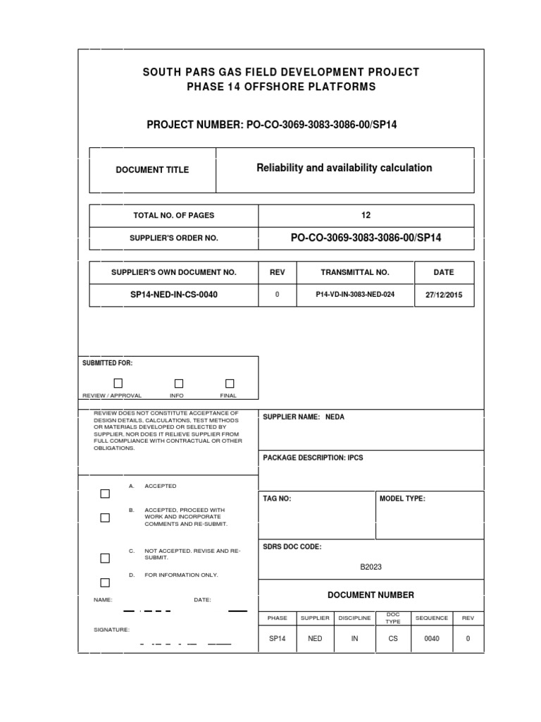 Reliability and Availability Calculation | Reliability Engineering ...