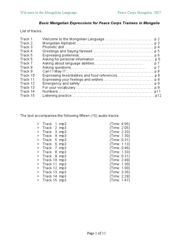 MN Mongolian Language Lessons PDF | PDF | Grammatical Gender | Verb