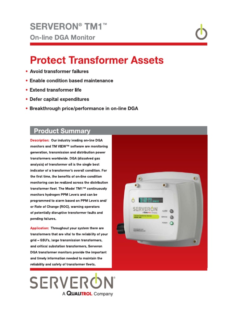 Transformer Oil Analyzer Serveron TM1 | PDF