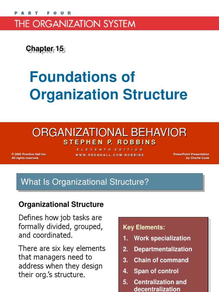 Chapter 15 Foundations of Organization Structure | Division Of Labour ...