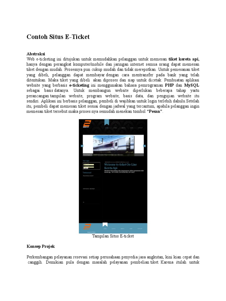 Contoh e Ticket | PDF