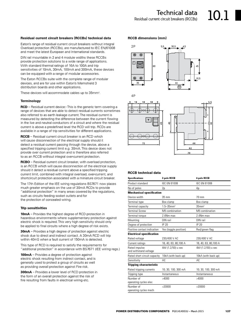 Ficha Tecnica Tablero EATON 3 | PDF | Components | Electrical Engineering