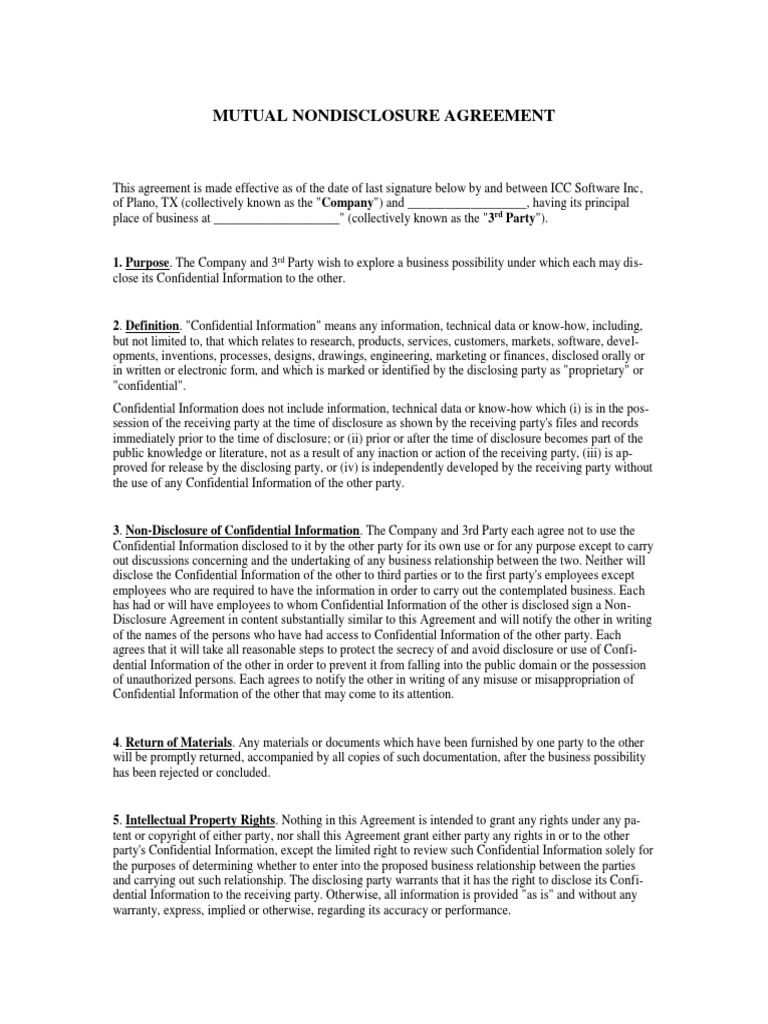 NDA Signed | Non Disclosure Agreement | Intellectual Works