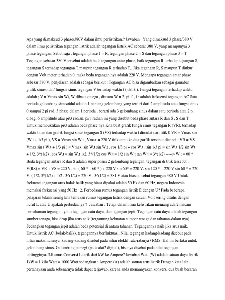 Rumus 3 Fasa | PDF | Metode & Bahan Ajar