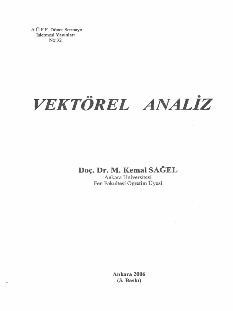 Vektörel Analiz-1 | PDF
