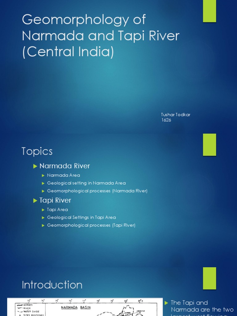 Geomorphology of Narmada & Tapi Rivers | PDF | River | Canyon