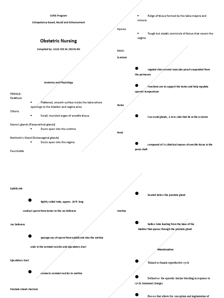 OB Handouts | PDF | Childbirth | Preterm Birth