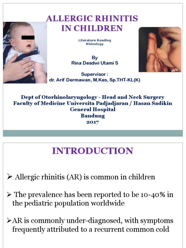 Diagnosing and Treating Allergic Rhinitis in Children: A Review of the ...