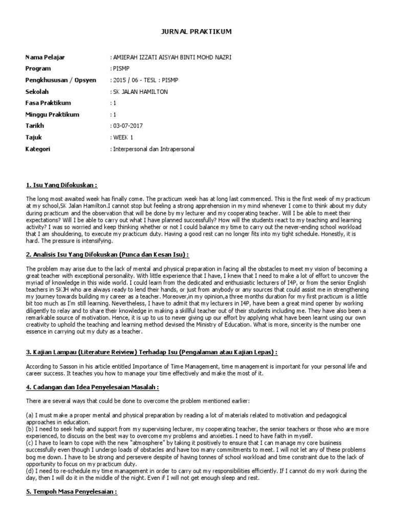 Journal Practicum Phase 1 | PDF | Motivation | Motivational