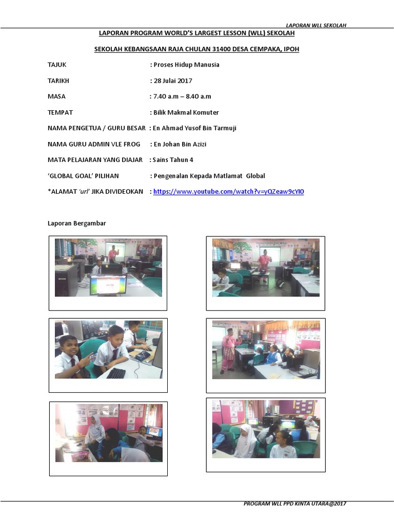 Format Laporan Program WLL Sekolah | PDF