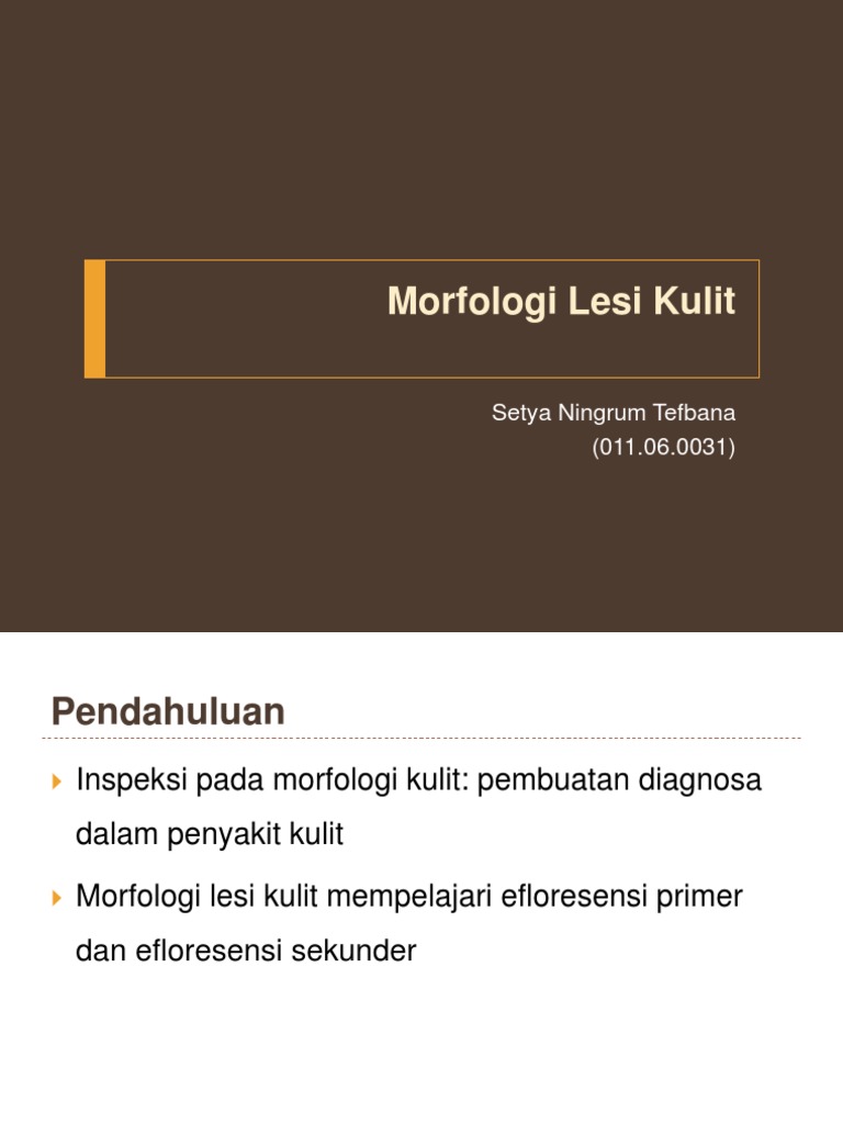 Morfologi Lesi Kulit | PDF