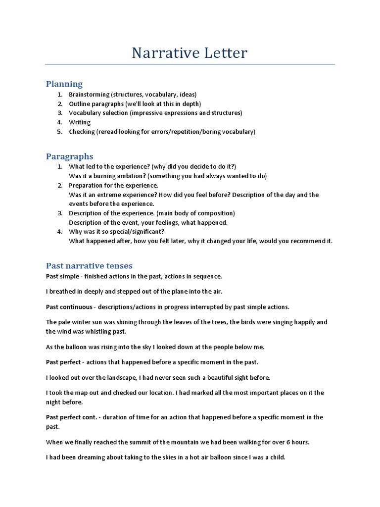 Narrative Letter | PDF | Style (Fiction) | Linguistics