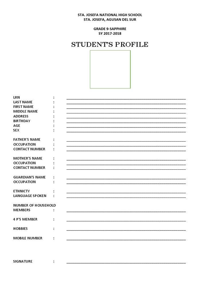 Students Profile | PDF