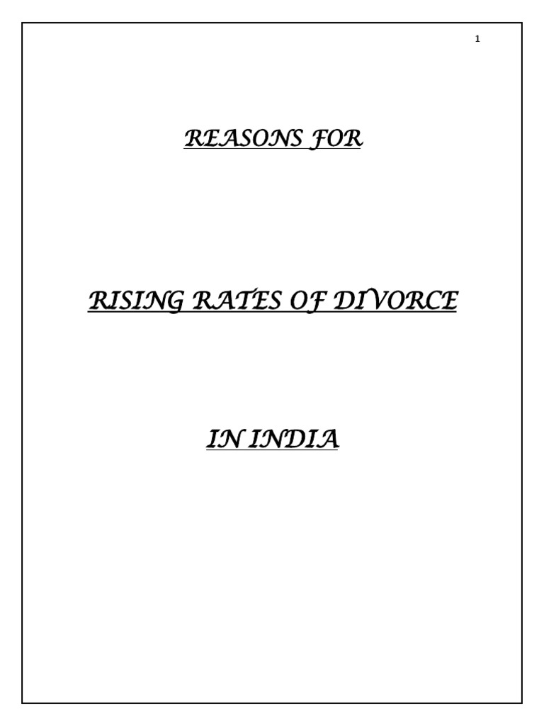 Rising Rates of Divorce in India | PDF | Divorce | Marriage