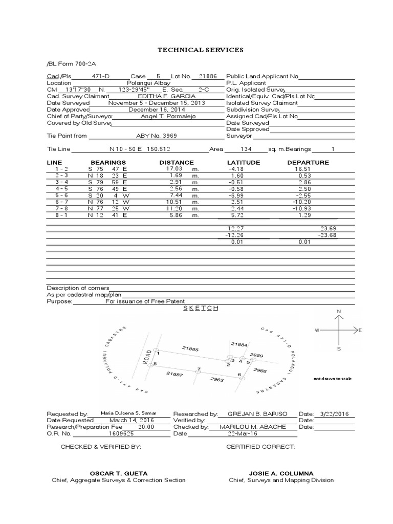 BL Form For Printing (Lot 352) | PDF | Surveying | Land Law