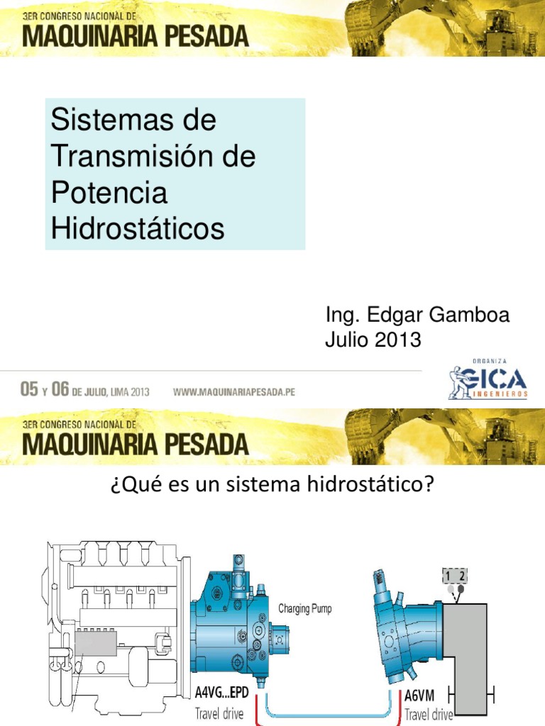 Sistemas de Transmisión de Potencia Hidrostáticos - Ing. Edgar Gamboa ...