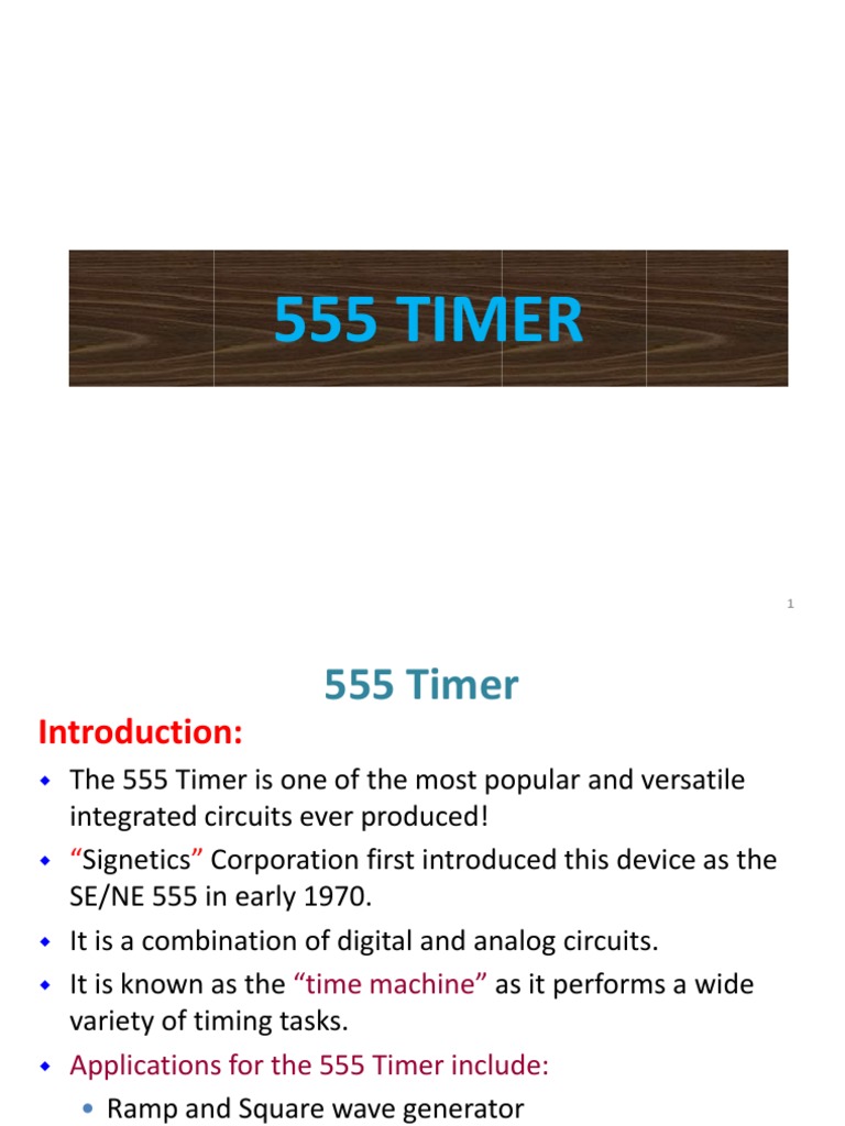 555 Timer (Important) | PDF | Frequency Modulation | Analog Circuits