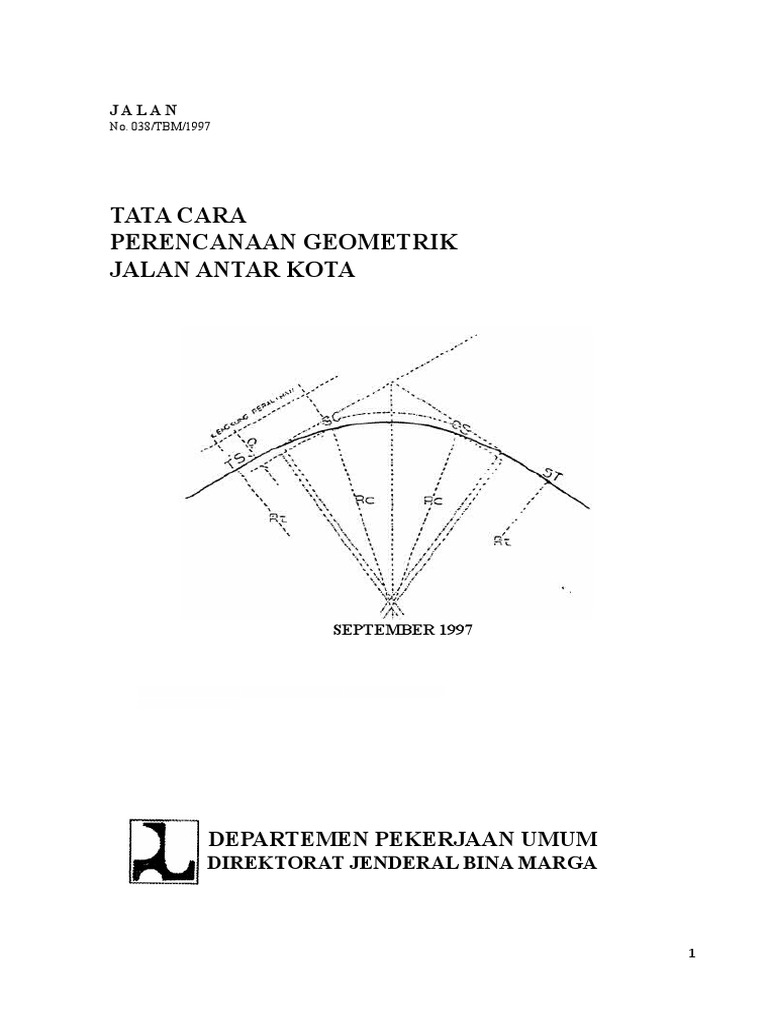 Tata Cara Perencanaan Geometrik Jalan Pdf
